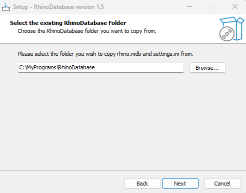 Existing RhinoDatabase User First Time Install | RhinoDatabase.org